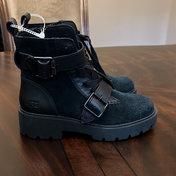 UGG | Shoes | Uggugg Zorrah Waterproof Suede Buckle Straps Booties ...